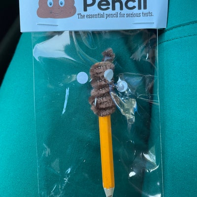 No.2 Pencil Poop Themed Office Funny Gag Gift Bags , Silly Prank Goody ...