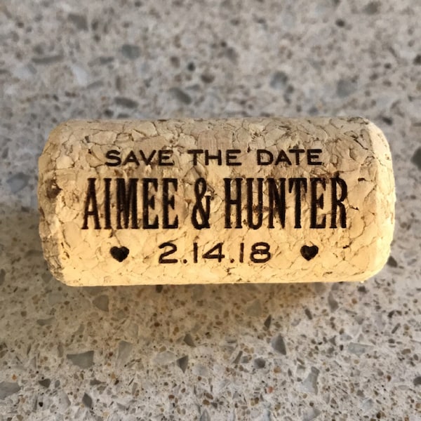 40+ Personalised Engraved "save the Date" Corks" - Personalised Corks ...