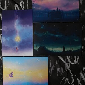 Art Postcard Set 4 Custom Art Postcards Personalized | Etsy