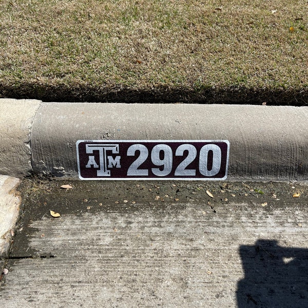 Sports Team Custom Curb Address Numbers: Reflective Aluminum Decal - Etsy