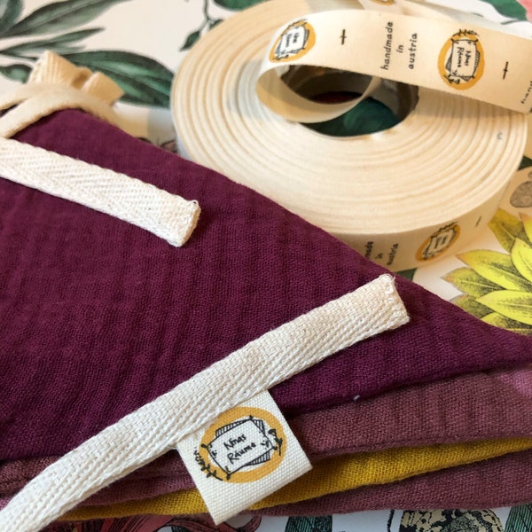 500 Pcs Custom Cotton Logo Labels/brand Labels for Handmade Items ...