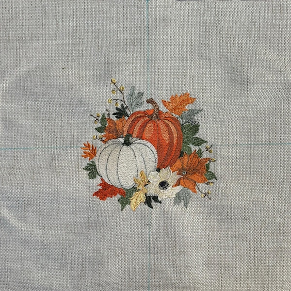 Floral Pumpkin Embroidery Design, Autumn Embroidery File, Thanksgiving ...