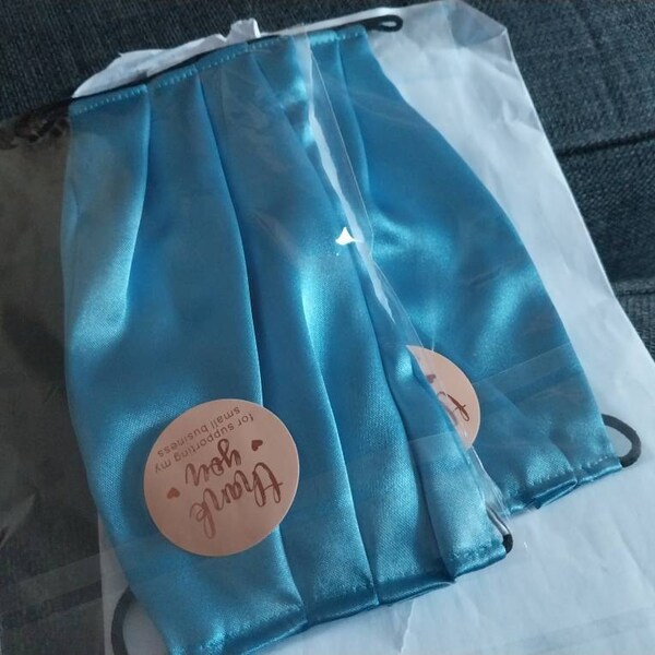 Super Soft Silky Satin Face Masks Made in the UK! Washable and Reusable ...