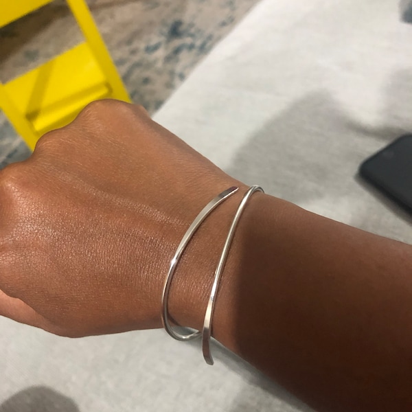 Hand Crafted - Sterling Silver Wrap Bangle - Can Be Personalised - Etsy