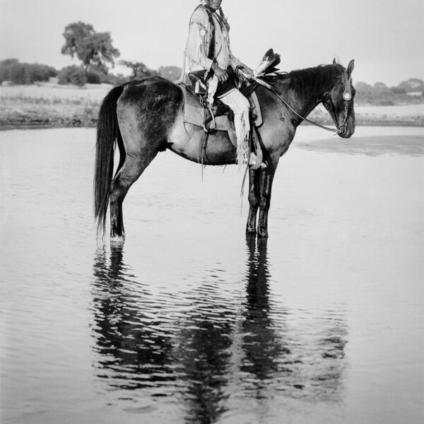 Sioux Rider Photo Poster-native American Art-black and White Print ...
