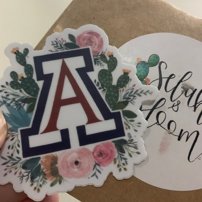 U of A Stickers-vinyl Stickers Watercolor Vinyl Sticker-uofa - Etsy