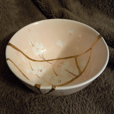 Large Kintsugi Plate Real Kintsugi Kintsugi Bowl Kintsugi Pottery ...