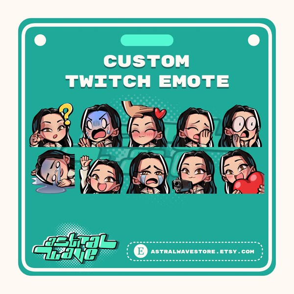 Custom Emotes for Streaming Cute Chibi Emotes Custom Emotes Twitch ...