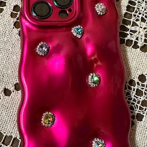Heart 3D Fold Love Heart Pattern Phone Case for iPhone 15 14 13 12 11 ...