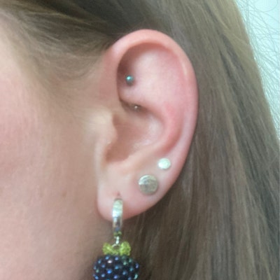 Beaded Raspberry Earrings With Gold or Silver Huggie 3D Handmade Glass ...