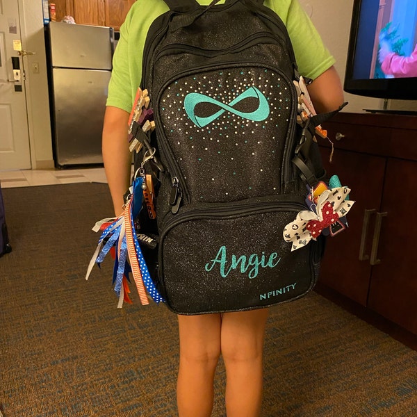 Nfinity Black Sparkle Backpacks With Teal Logo - Includes ...