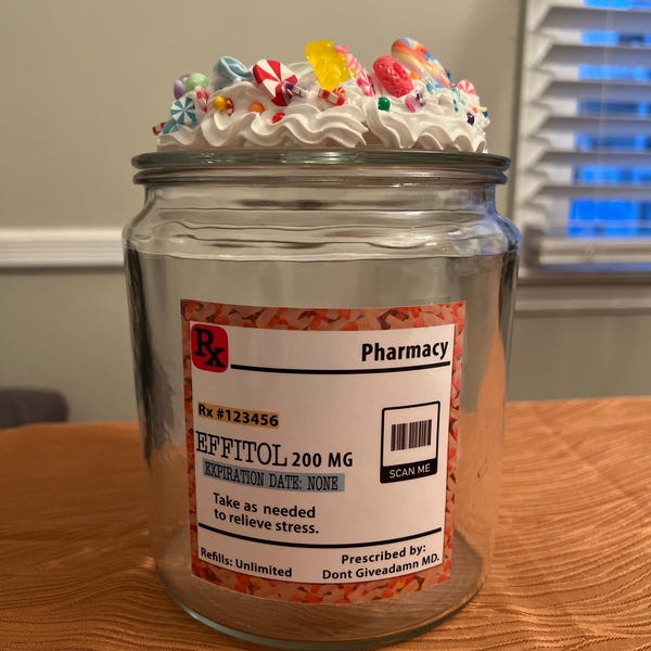 Funny Office Candy Jar With Lid, Custom Glass Candy Jar for Kitchen ...