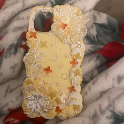 Orange Elegant Flower Cluster Decoden Phone Case - Etsy