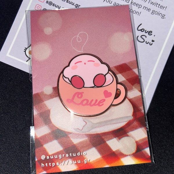 Latte Cup Poyo Hard Enamel Pins - Etsy