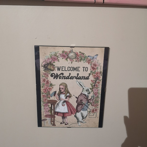 Welcome to Wonderland Print Alice Sign Home Decor - Etsy UK