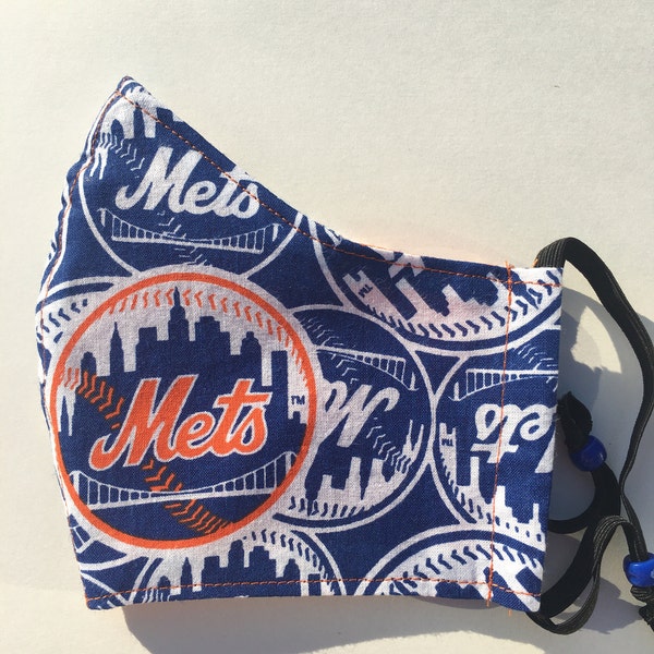 MLB New York Mets All Over Baseball Team Woven Cotton Fabric, Priced by ...