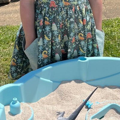 Dinosaur Dress, Girly Dino Dress, Toddler Dino Dress, Girls Dino Dress ...