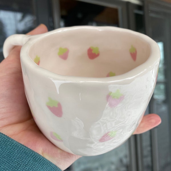 Teddy Bear Mug With Ribbon Bow Handmade Ceramic Mug 300 Ml Handmade ...