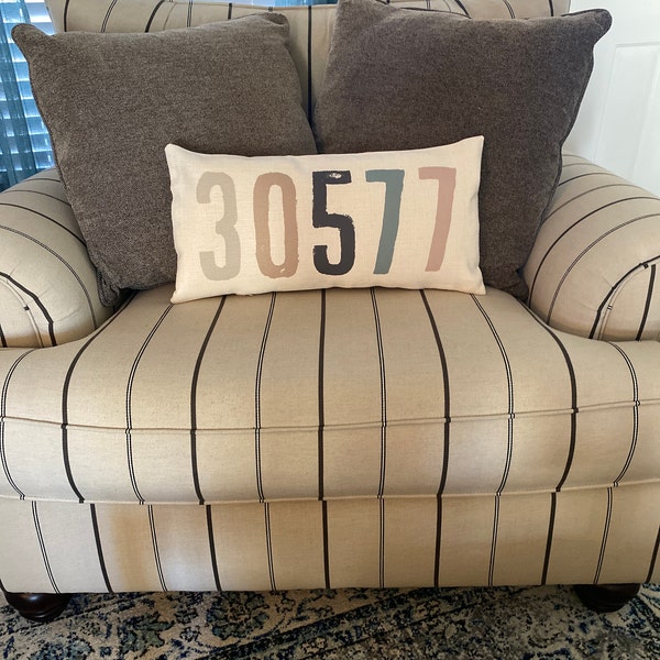 Zip Code Pillow, Area Code Pillow, Housewarming Gift, Personalized ...