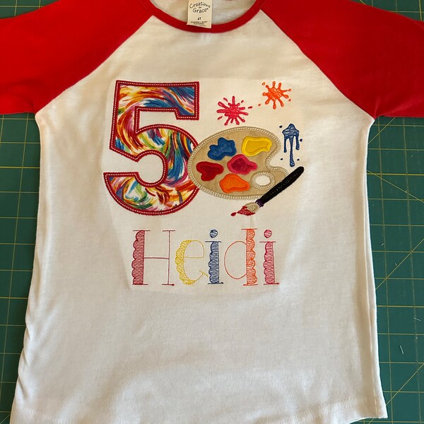 Paint Palette Numbers 1-9 Applique ~ Paint Splatters ~ Instant Download ...