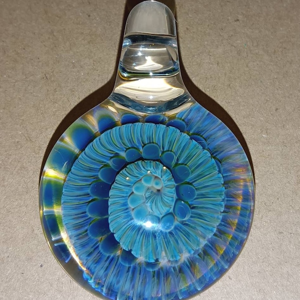 Spiral Cane & Dot Implosion Pendant - Etsy