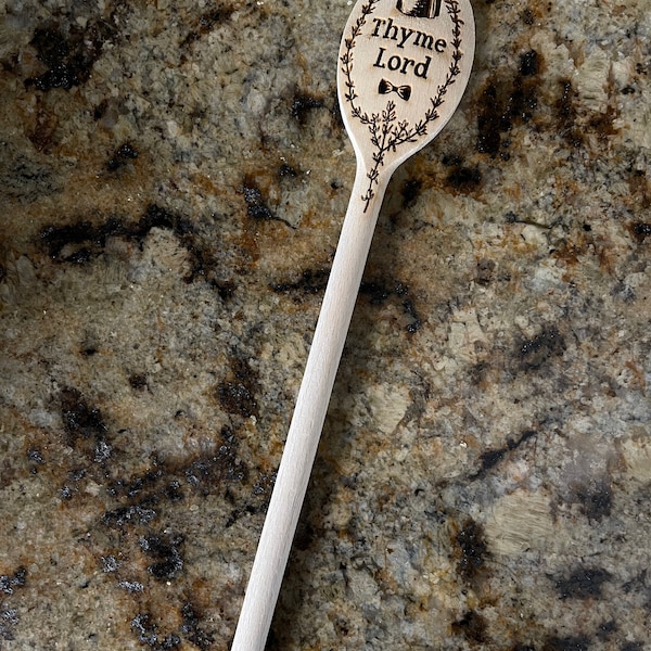 Thyme Lord Wooden Spoon - Engraved Dr Who Cooking Gift - Etsy