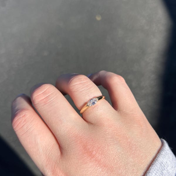4 Carat Emerald Cut Lab Grown Diamond Ring, Three Stone Engagement Ring ...