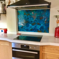 Copper Splashback Weathered Patina Backsplash - Etsy UK