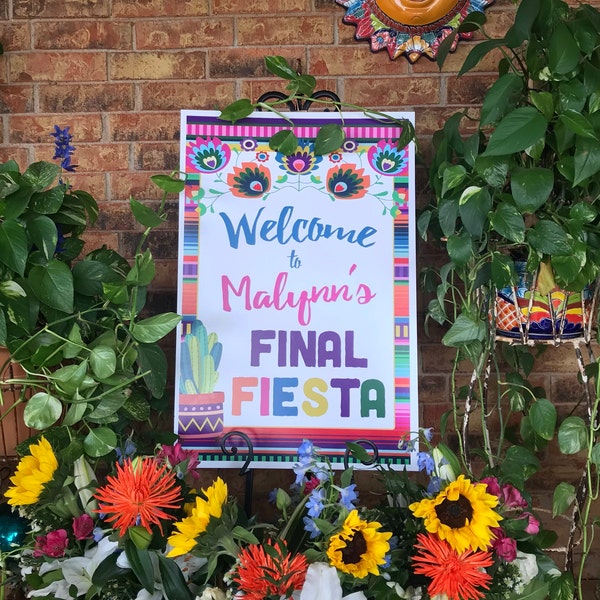 Final Fiesta Sign Final Fiesta Welcome Sign Fiesta Bachelorette Party ...