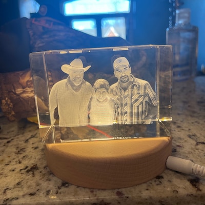 3D Crystal Photo, Custom 3D Crystal Photo Cube, Custom Photo Gift ...