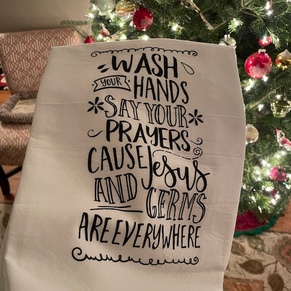 Christmas Flour Sack Towel, Palm Tree Christmas, Christmas Kitchen ...
