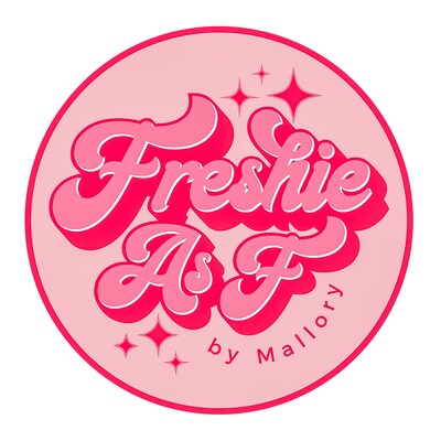 Pink Retro Logo, Pretty Beauty Logo Bundle, Funky Logo Branding Set ...