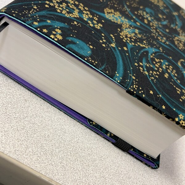 Adjustable Book Cover - Fabric Dust Jacket - Book Sleeve - Bookish Gift ...