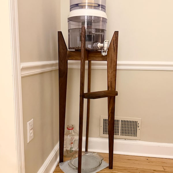 Water Filter Floor Stand With Optional Drink Shelf, Tall Stand, Berkey ...