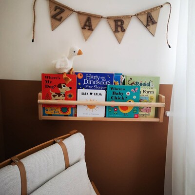 Personalised Bunting With Wooden Letters for Nursery Decor. Name ...