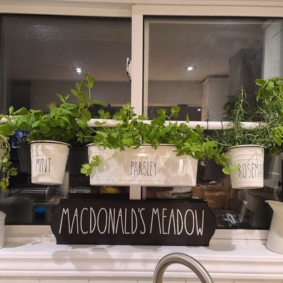 Herb Decals Potted Plant Labels Basil Label Oregano Label - Etsy