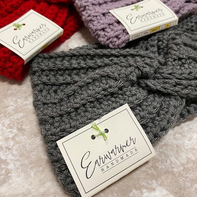 PRINTABLE Earwarmer Headband Tags Downloadable PDF Simple Style Labels ...