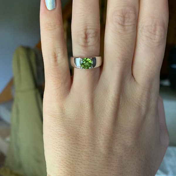 Once Upon A Time Ring - Peridot and Sterling or Gold - Etsy