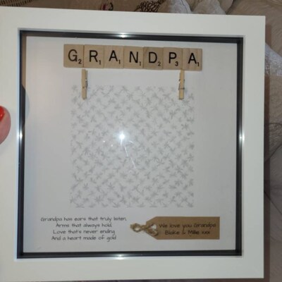 Grandad Personalised Frame. Grandpa Box Frame - Etsy