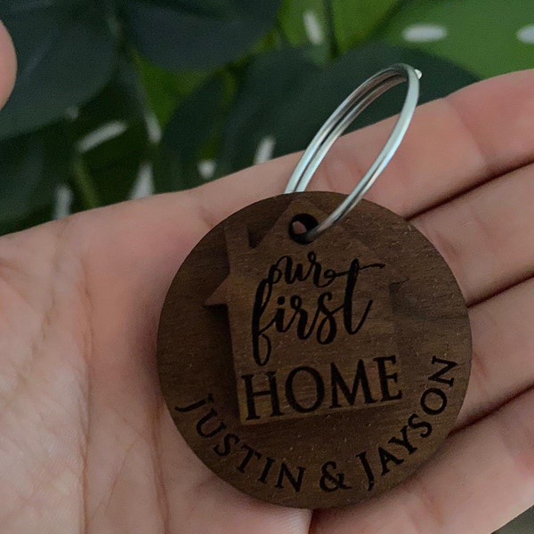 Personalized New Home Key Chain/welcome Home Keychain/our First Home ...