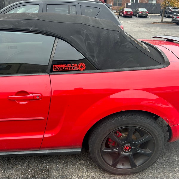 Powered by Dark Side Star Wars Decal Window Sticker Darkside - Etsy