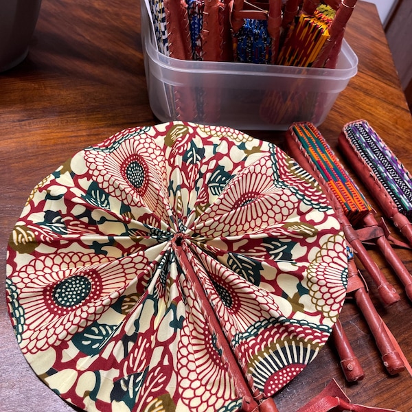 Wholesale African Foldable Hand Fan 100 Pieces Made in Ghana - Etsy