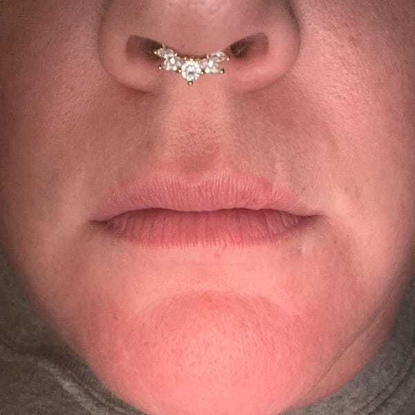 16G CZ Cluster Septum Ring/daith Earring/tragus Jewelry/helix Earring ...