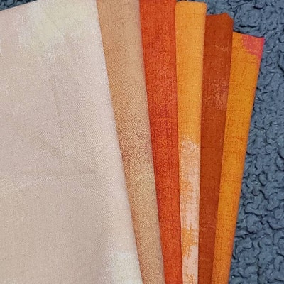 Orange Moda Grunge Fabric Bundle 6 Colors - Etsy