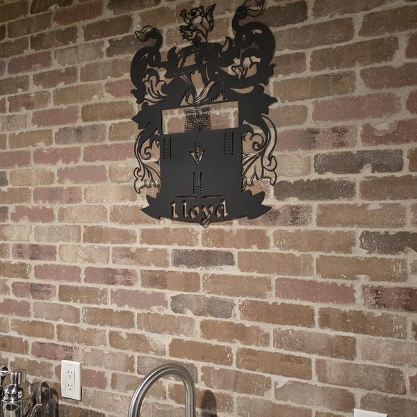 Family Crest Metal Sign, Your Family Crest, Custom Metal Sign, Family ...