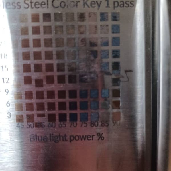 Stainless Steel Test Grid COLOR Engraving Xtool F1 Ultra Blue Light - Etsy