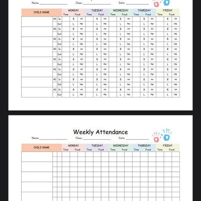 EDITABLE Daycare Planner, Daily Schedule, Daycare Routine, Home Daycare ...