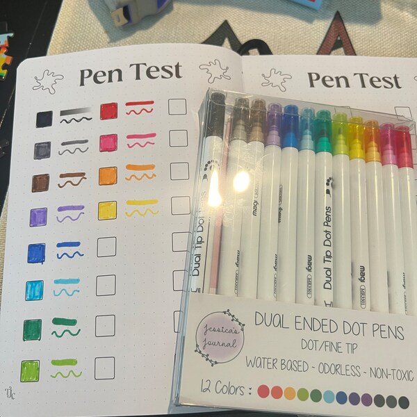 Dual Ended Dot Pens | Dot/fine Tip | Jessica's Journal - Etsy