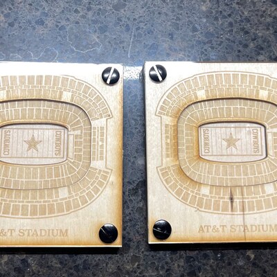 Razorback Stadium Layered Coaster set of 2, 3D Wood Coaster, Sports ...