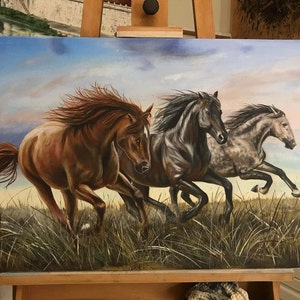 Black Raven & Golden Moon Phases Art Print Flying Raven - Etsy